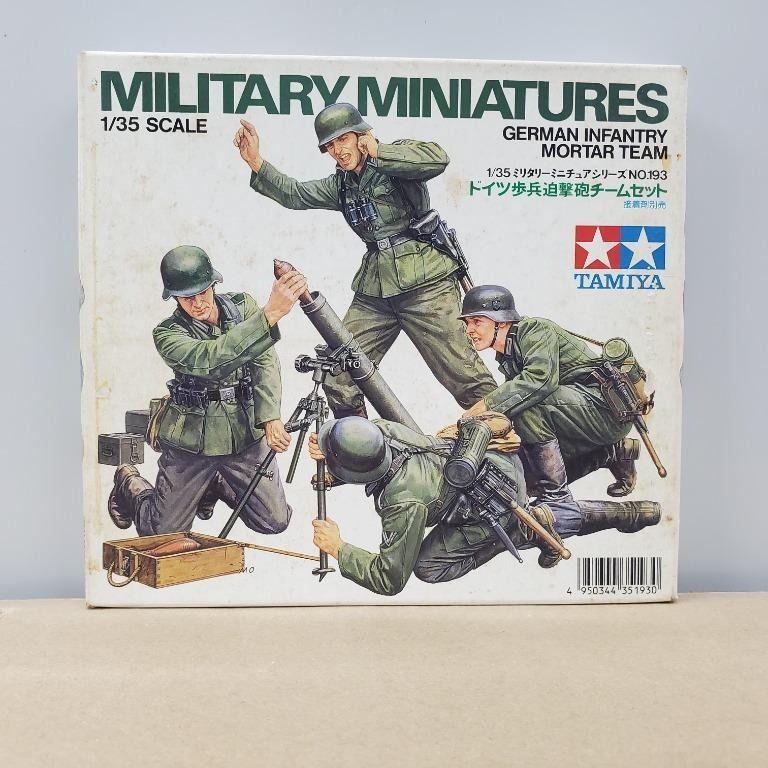 全新絕版 Tamiya田宮雙星 35193/193 (1995年)-1/35-德國步兵迫擊砲隊 / German Infantry ...
