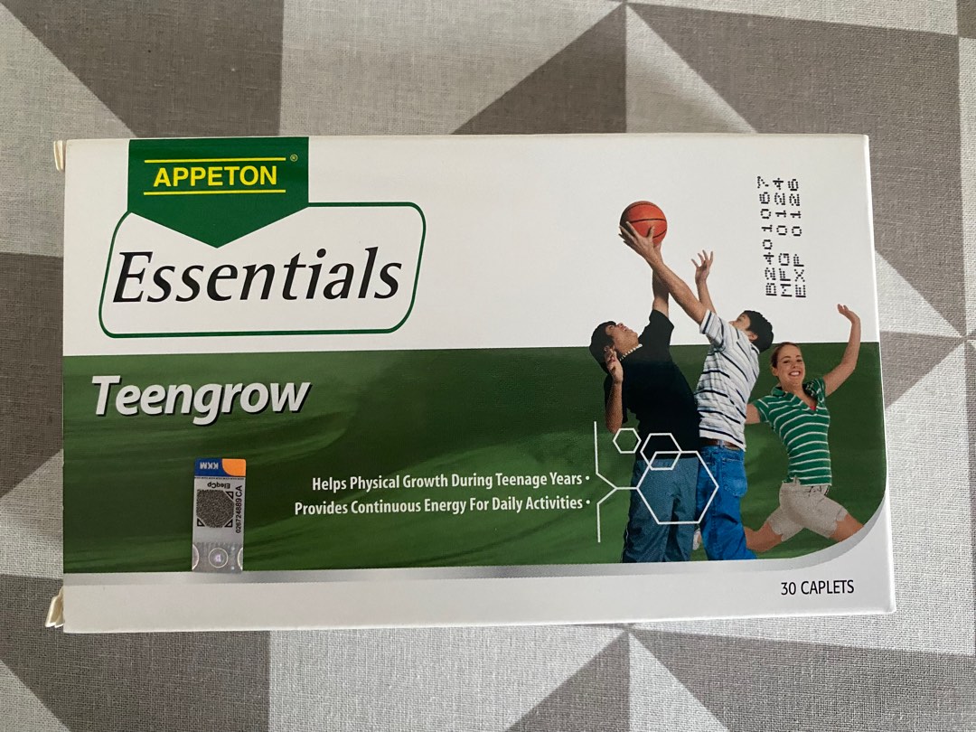 APPETON Essentials Teengrow 30 caplets, Health & Nutrition, Health ...
