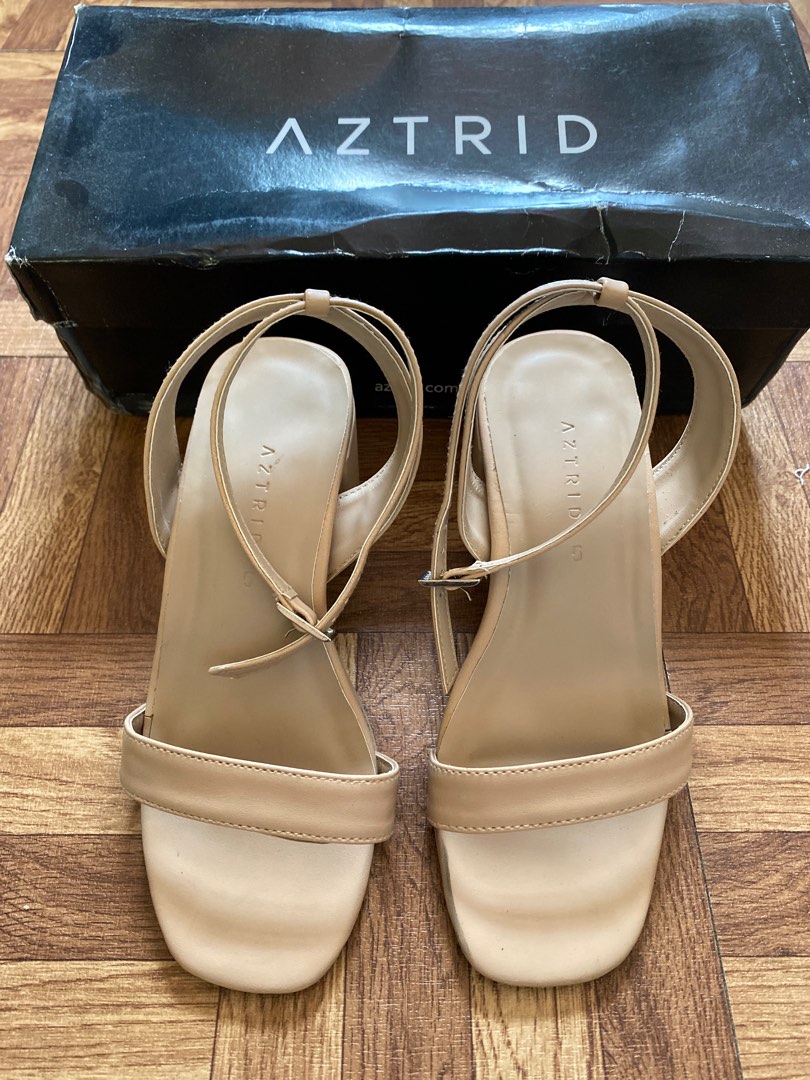 Aztrid ankle strap block heels, Women's Fashion, Footwear, Heels on ...