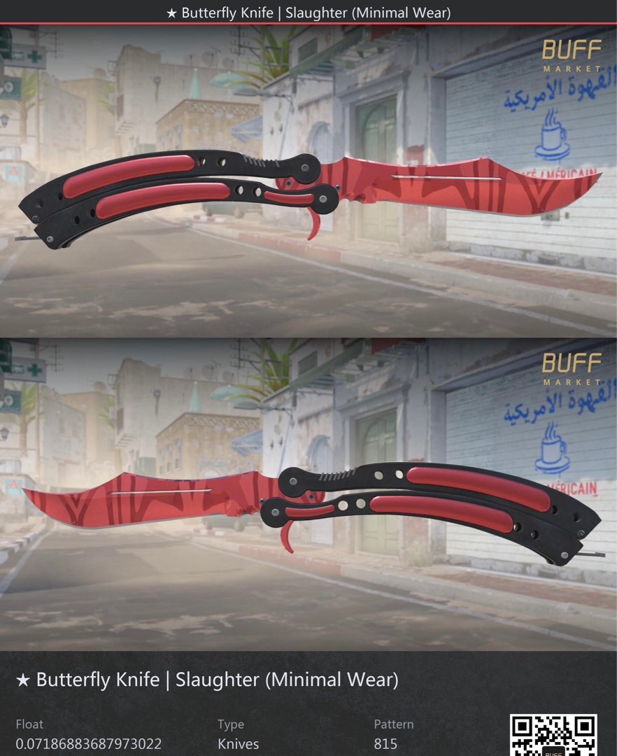 [96% BUFF PRICE] CS2 BUTTERFLY KNIFE SLAUGHTER MINIMAL WEAR 0.07 FV LOW ...