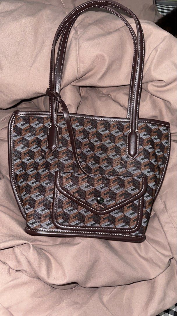 Christy Ng Russo Mini Tote Bag in Chestnut Brown, Women's Fashion, Bags ...