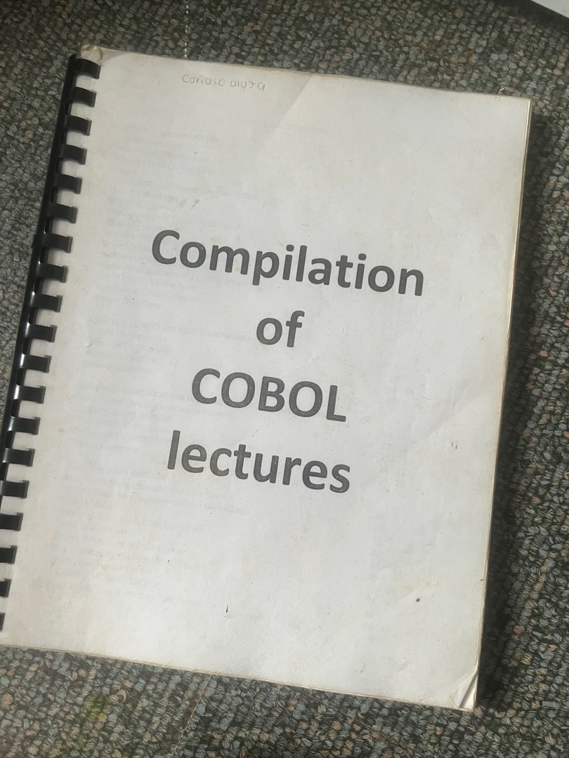Compilation of COBOL lectures, Hobbies & Toys, Books & Magazines ...