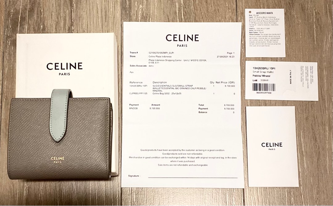 Full Set Celine Small Wallet incl Receipt, Luxury, Bags & Wallets on ...