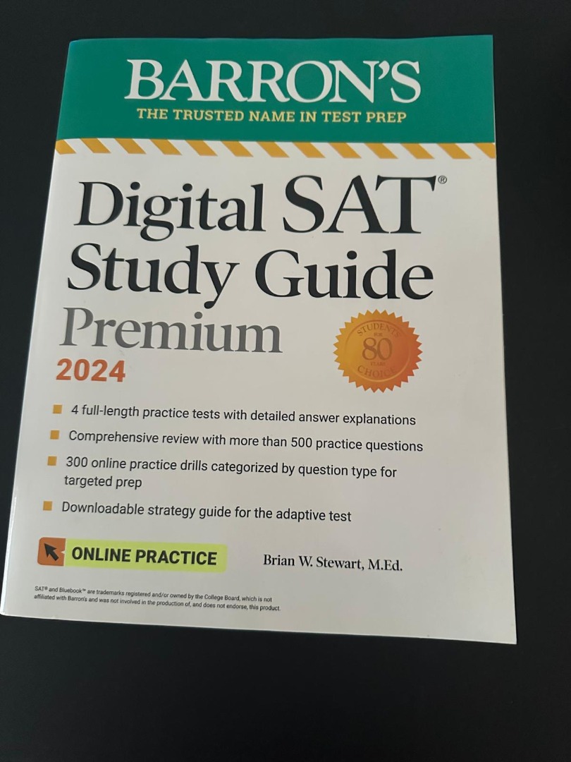 Digital SAT Study Guide Premium, 2024: 4 Practice Tests + Comprehensive ...