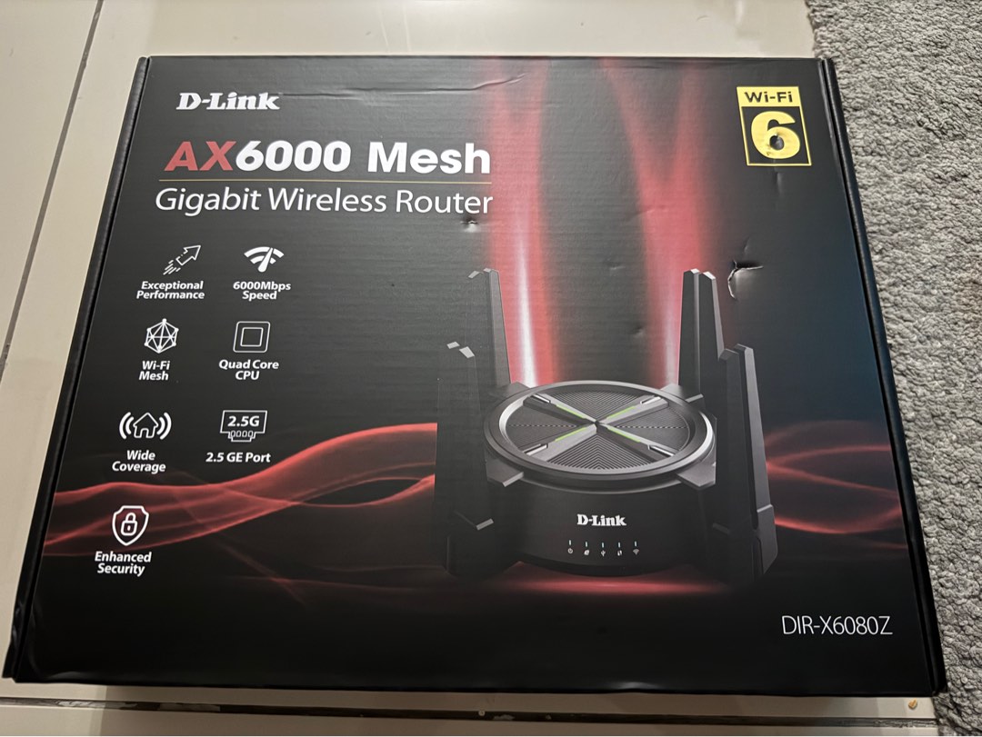 D-link Dir-X6080z Wifi 6 Router for sale, Computers & Tech, Parts ...