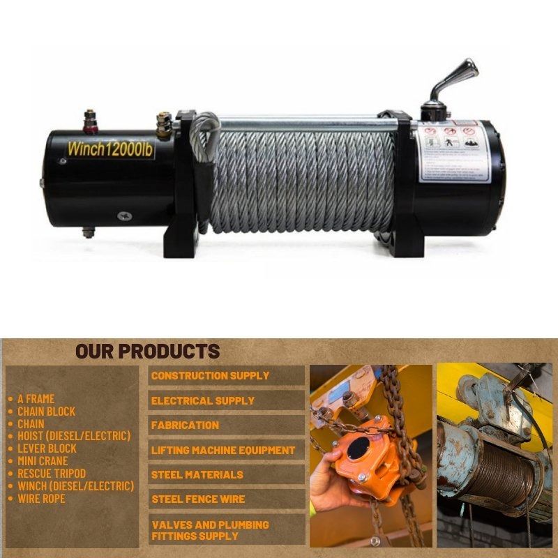 Electric Winch 12000 Lbs with Wire Guide 24 Meters Rope, Commercial ...