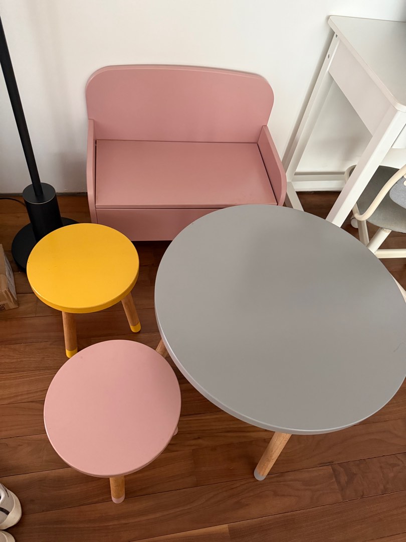 Flexa Bench , Table, 2 Stools - RP $1300, Babies & Kids, Baby Nursery ...