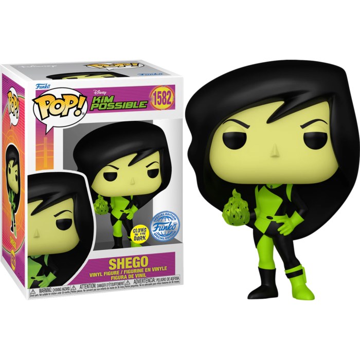 Funko Pop! Disney: Kim Possible - Shego Glow-in-the-Dark #1582, Hobbies ...