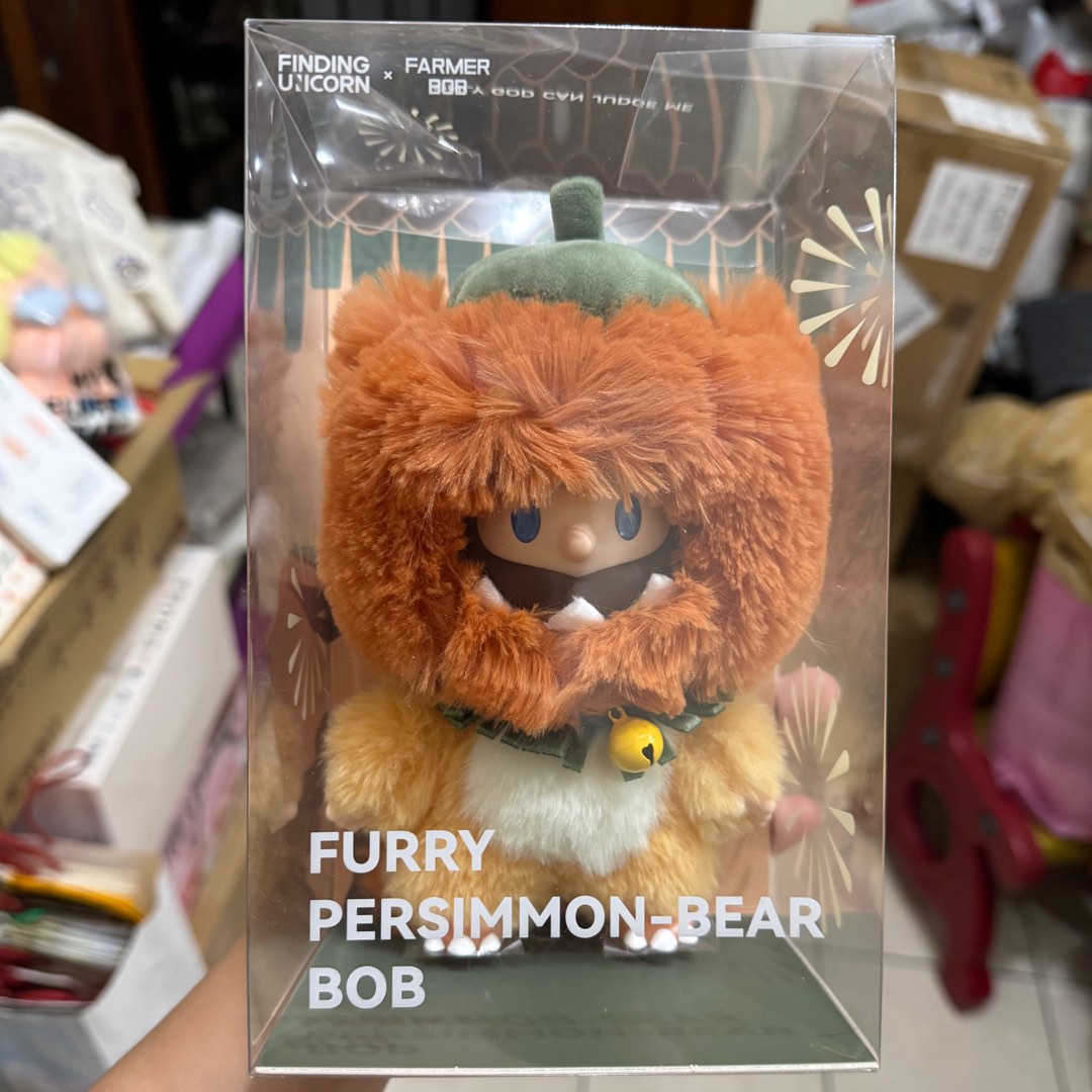 Furry Persimmon Bear Bob, Hobbies & Toys, Toys & Games on Carousell