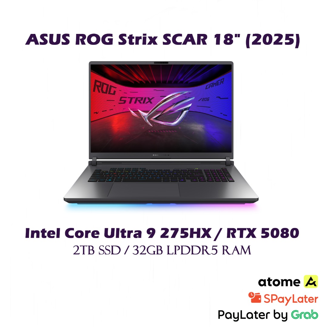 [Grey/Black] 2TB SSD ASUS ROG Strix Scar (2025) Gaming Laptop - Intel ...