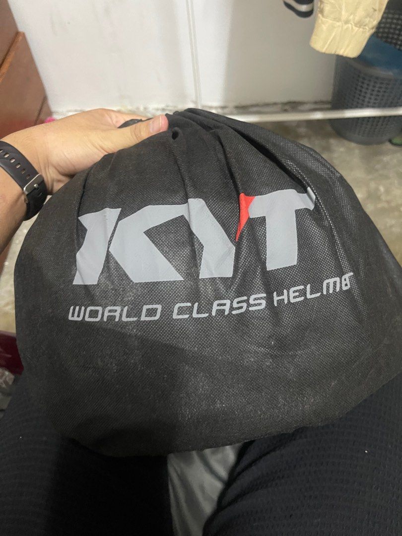 Helmet KYT Hellcat Plain White, Motorbikes on Carousell
