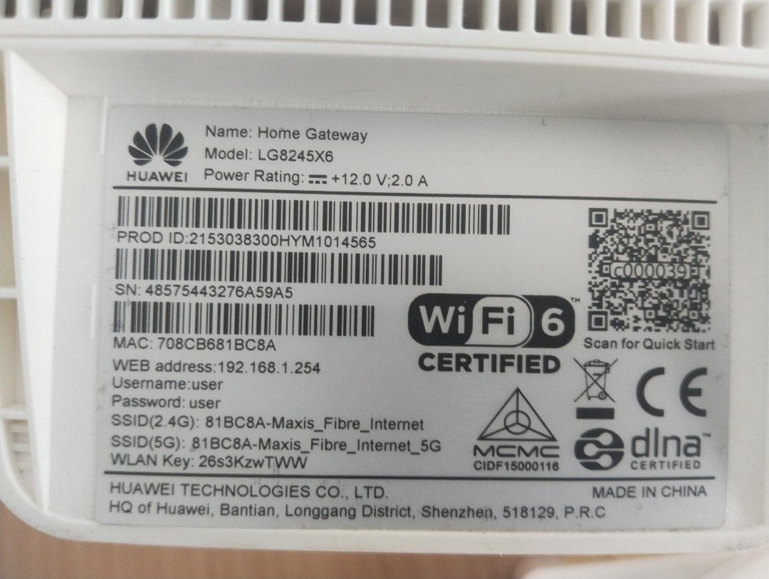 Huawei wifi 6 router and modem, Computers & Tech, Parts & Accessories ...