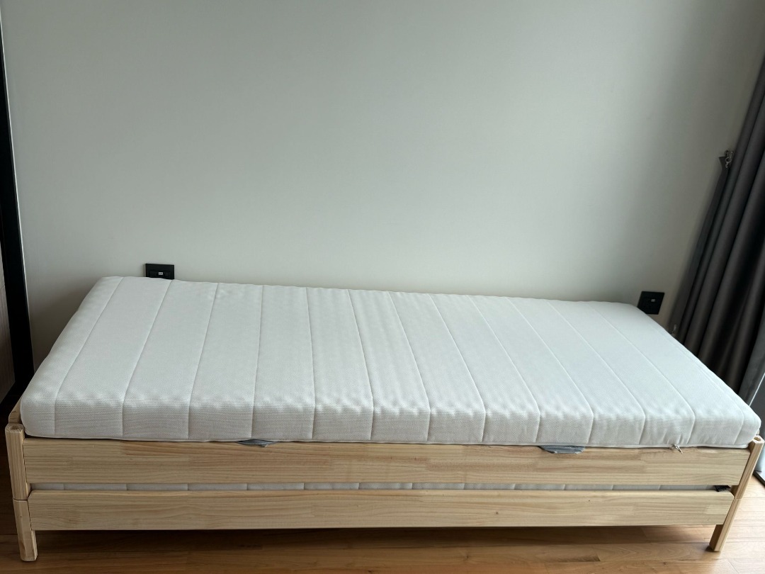 IKEA - UTAKER Stackable bed with two mattresses, Furniture & Home Living, Furniture, Bed Frames ...