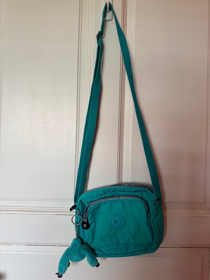 kipling teal blue sling bag, Women's Fashion, Bags & Wallets, Cross ...
