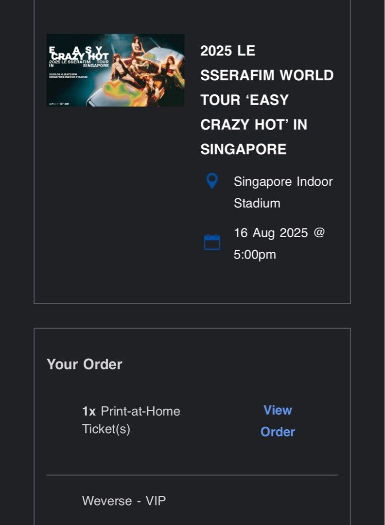 LESSERAFIM SINGAPORE CONCERT 2025, Tickets & Vouchers, Event Tickets on ...