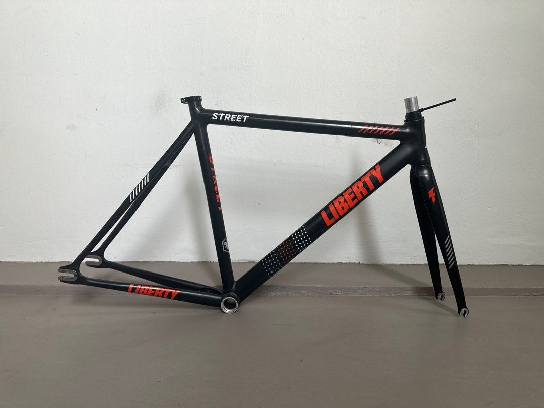Liberty street V2 matte black frameset for fixie fixed gear bike single ...