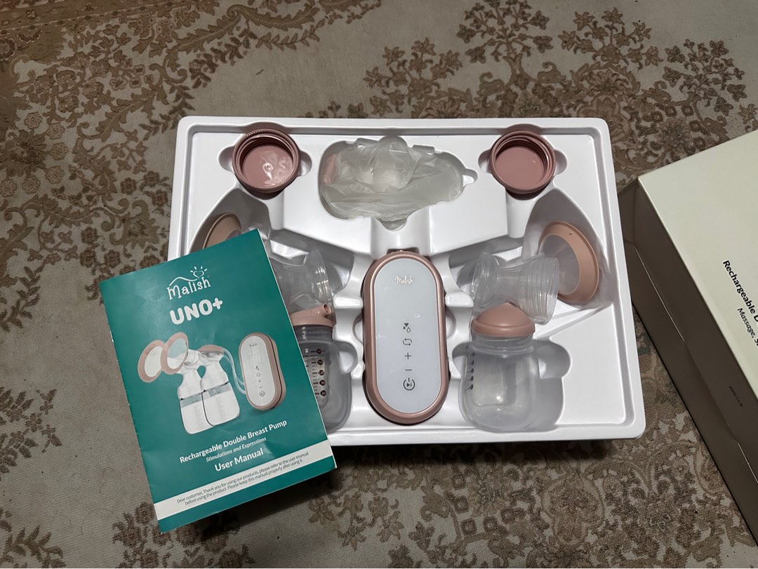 Malish Uno+ Double Rechargeable Breast pump, Babies & Kids, Maternity ...