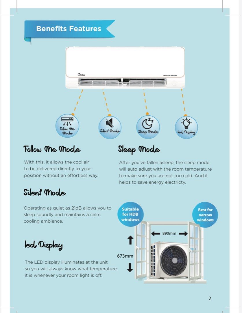 Midea (R32) inverter system 2 ( Replacement or full install for HDB ...