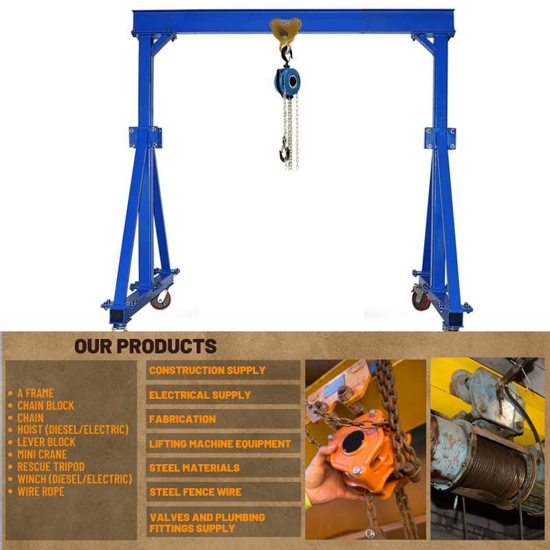 Mini A-Frame 1 Ton 2.6M x 3.5M / Lifting Frame / Hoist / Winch ...