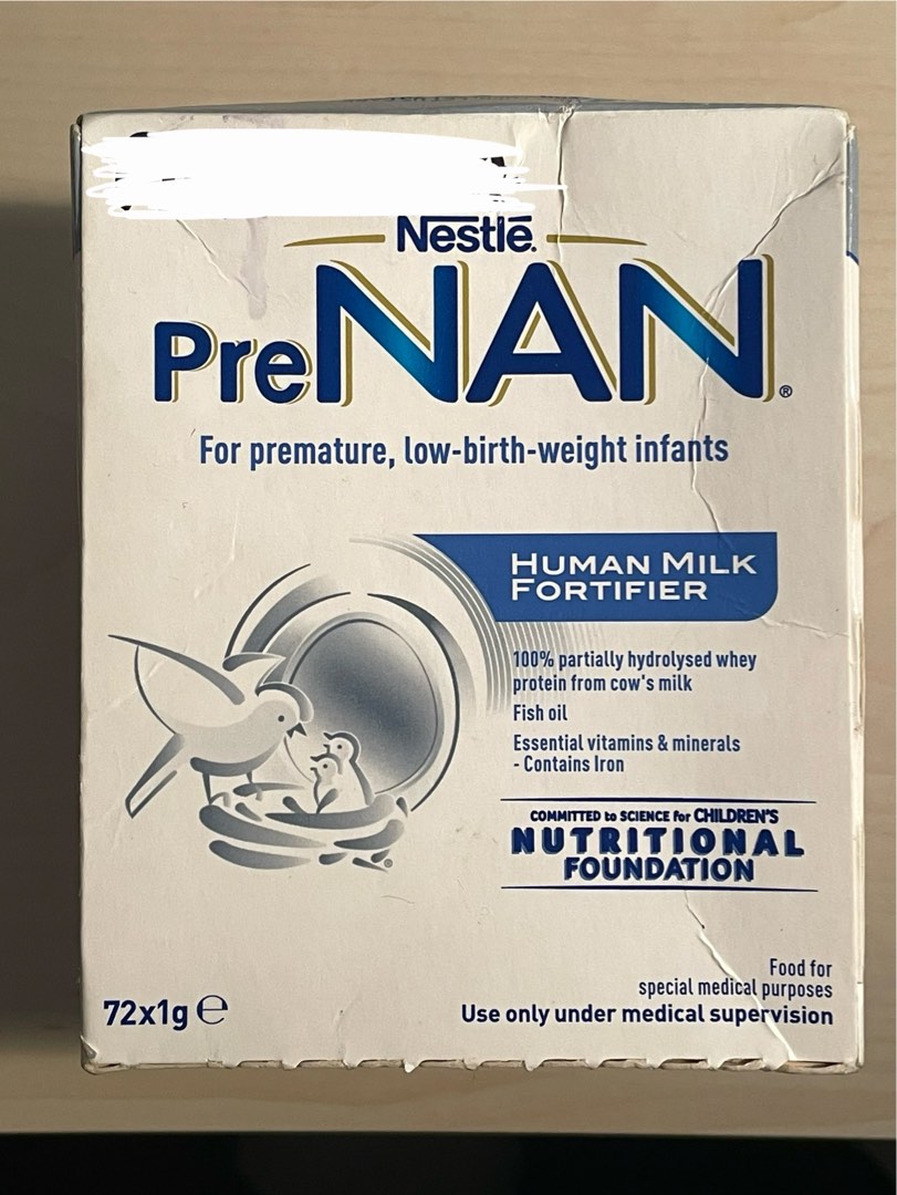 Nestle PreNAN Human Milk Fortifier Powder Box of 72x1g, Babies & Kids ...
