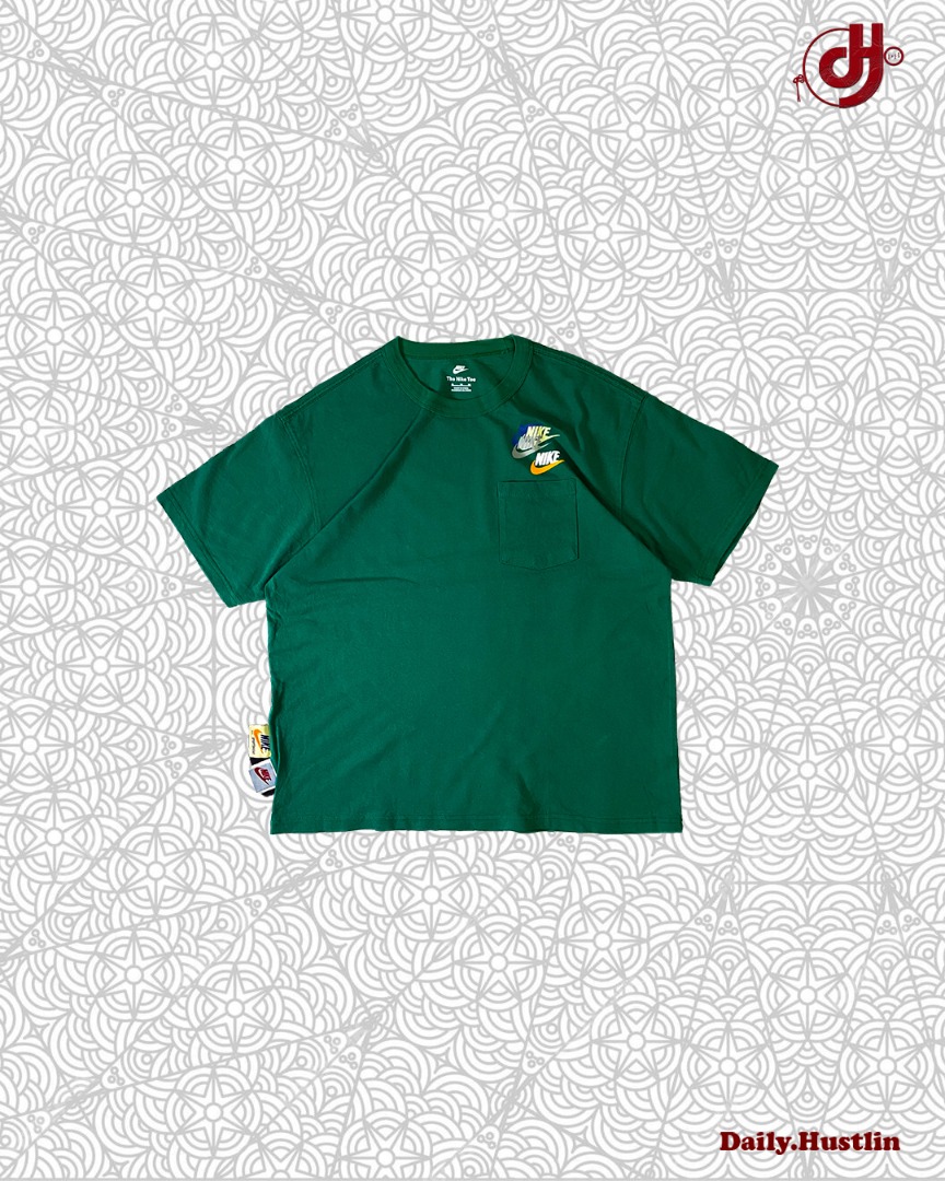 NIKE SIDE POCKET MULTI SWOOSH AND TAGS GREEN, Men's Fashion, Tops ...
