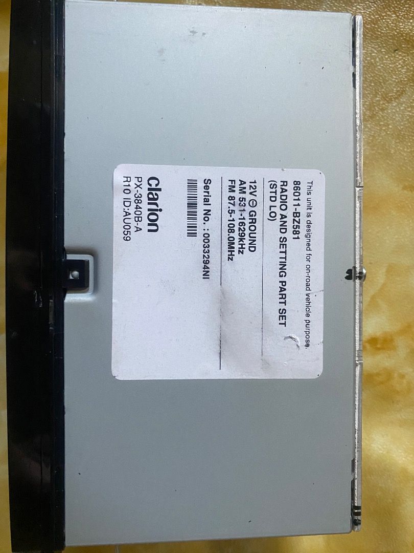 original axia standard radio player with casing, Auto Accessories on ...