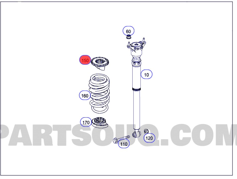 Original Spring Retainer Insert Top and Bottom for Mercedes Benz A B ...