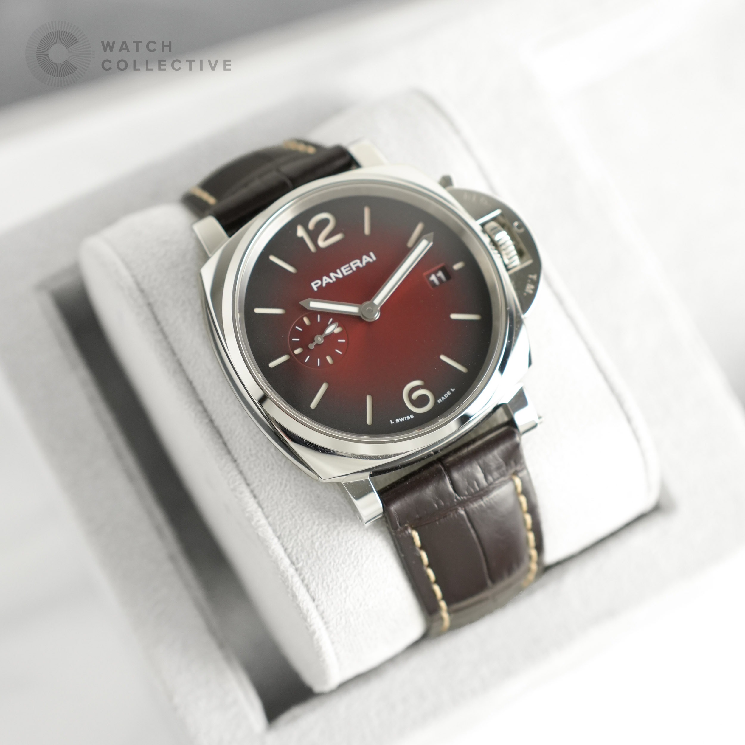 Panerai Luminor Due 42mm Red Vignette Burgundy Dial PAM01424, Luxury ...
