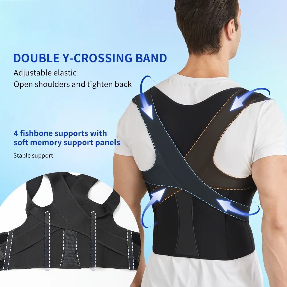 Posture Corrector for Men and Women - Adjustable Upper Back Support ...