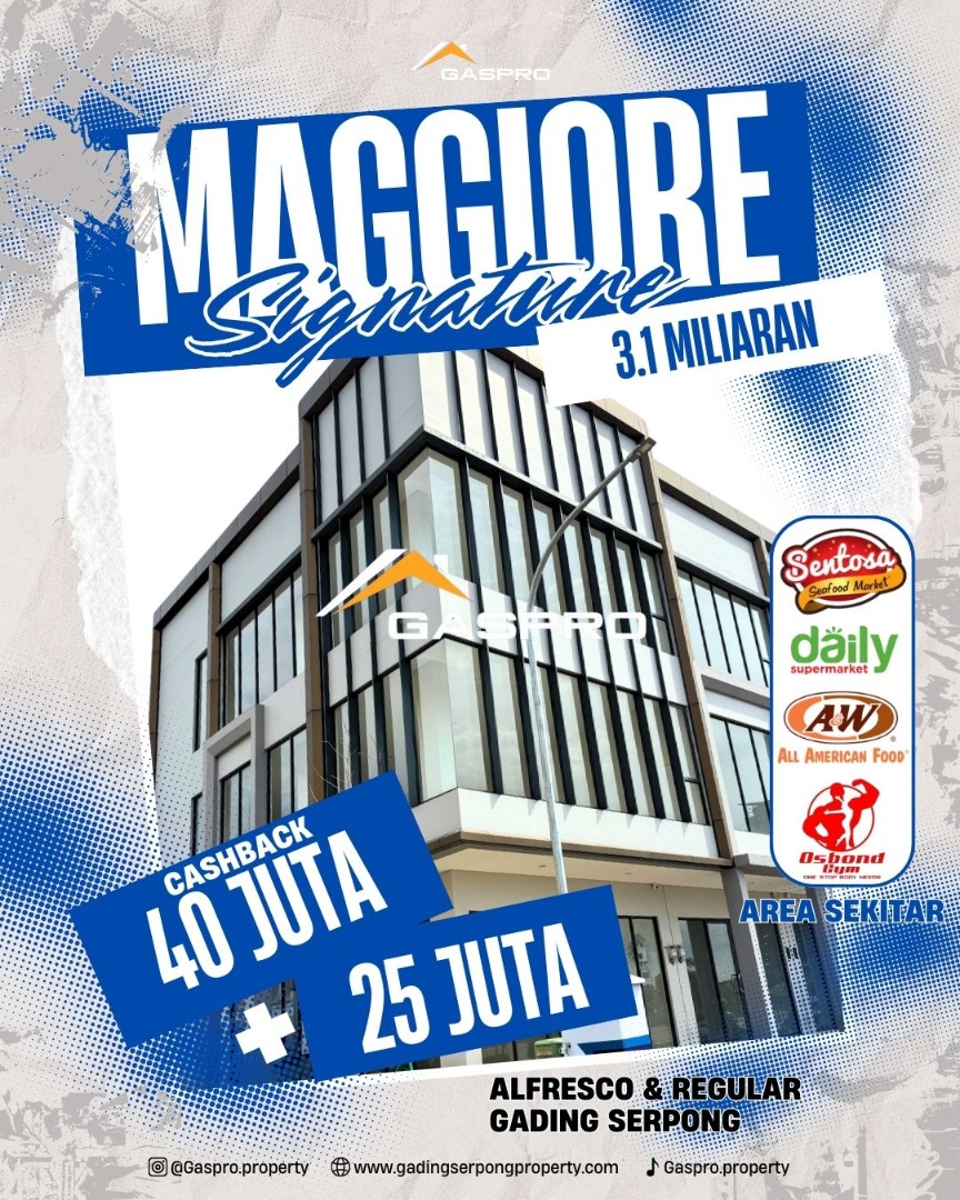 Ruko Ramai MAGGIORE SIGNATURE East Dikelilingi Tennant Besar 3 Lt ...