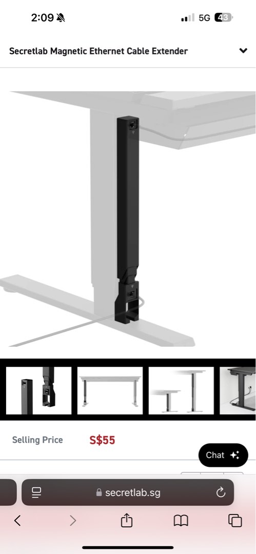 Secretlab Magnetic Ethernet Cable Extender, Computers & Tech, Parts ...
