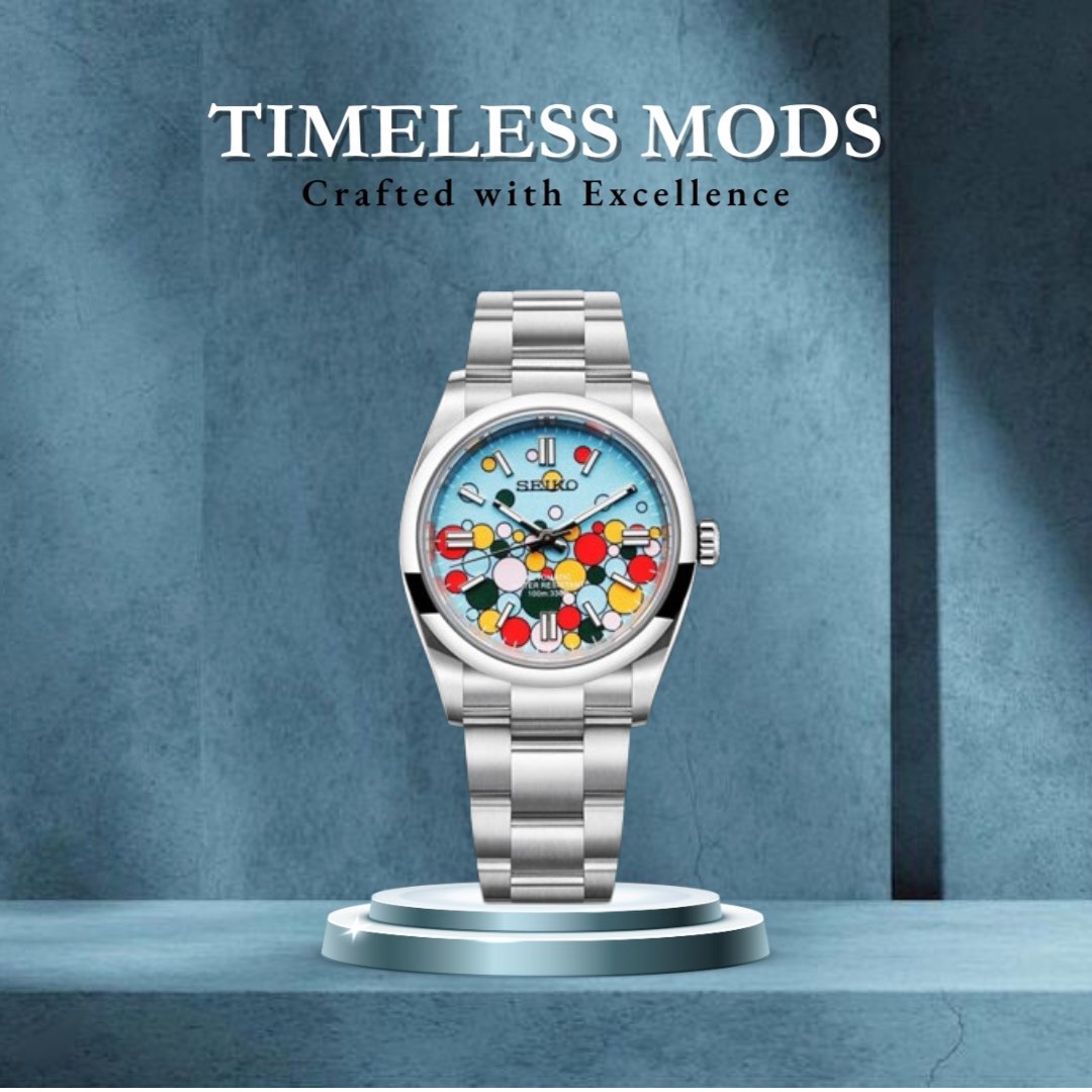 SEIKO MOD OYSTER PERPETUAL CELEBRATION DIAL, Men's Fashion, Watches ...