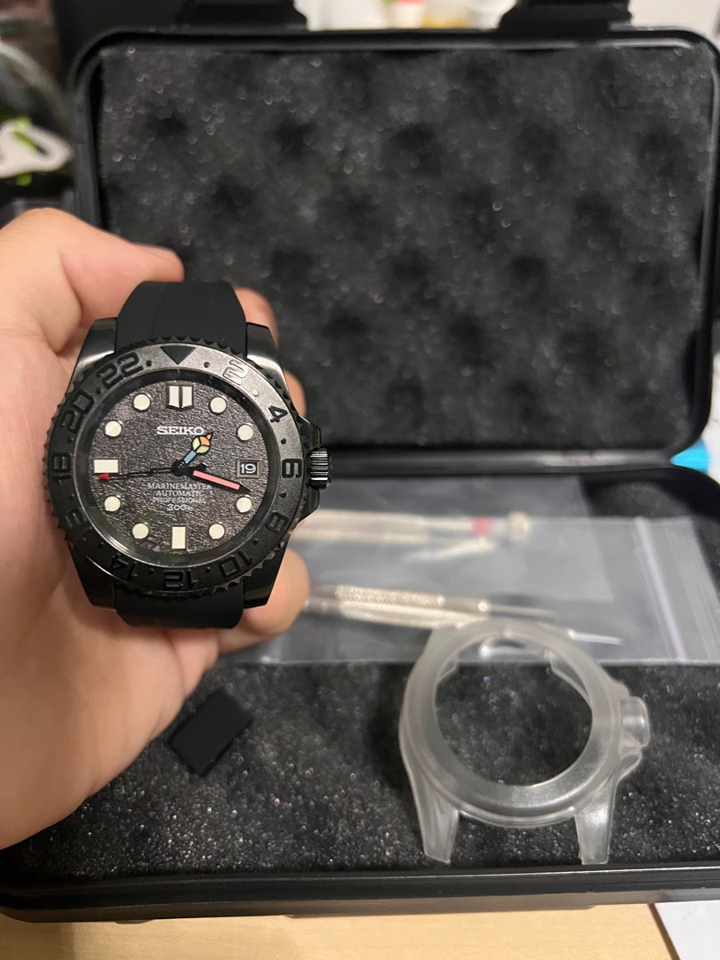 Seiko Mod Stealth Black, Luxury, Watches on Carousell