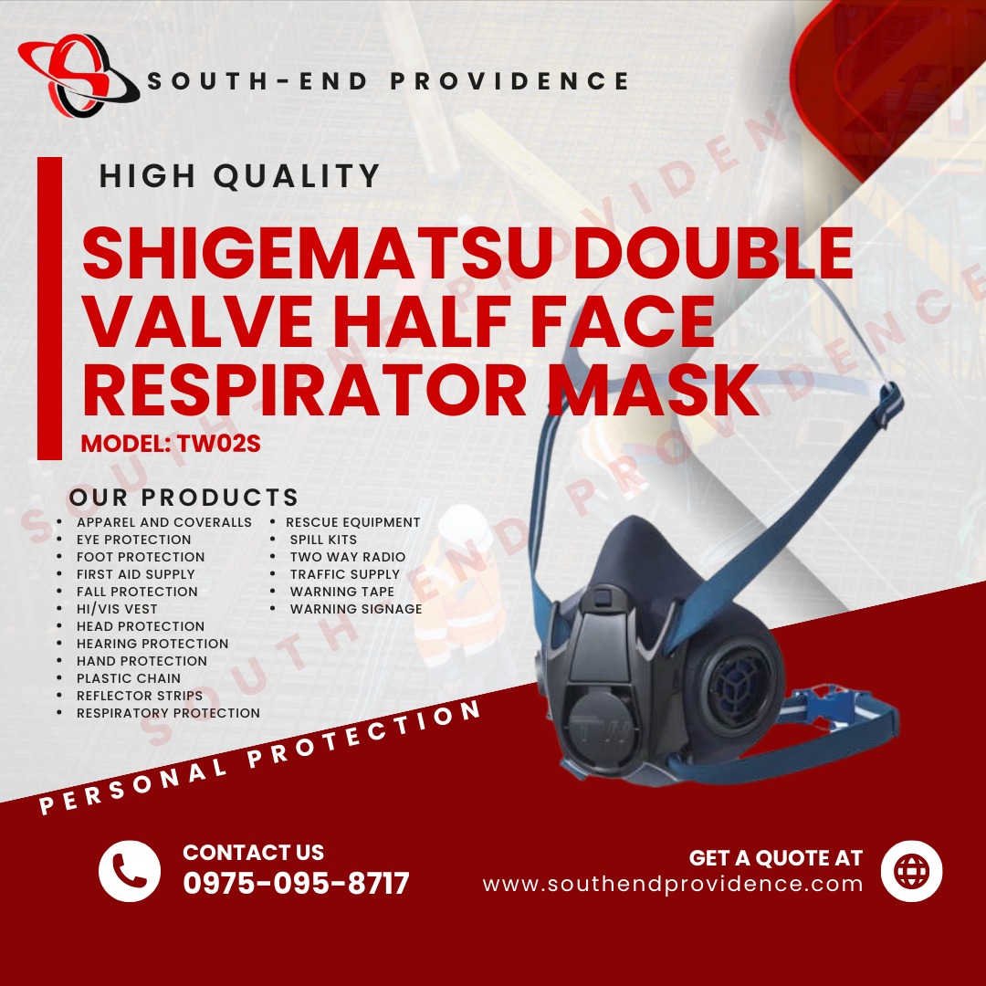 Shigematsu Double Valve Half Face Respirator Mask TW02S, Commercial & Industrial, Industrial ...
