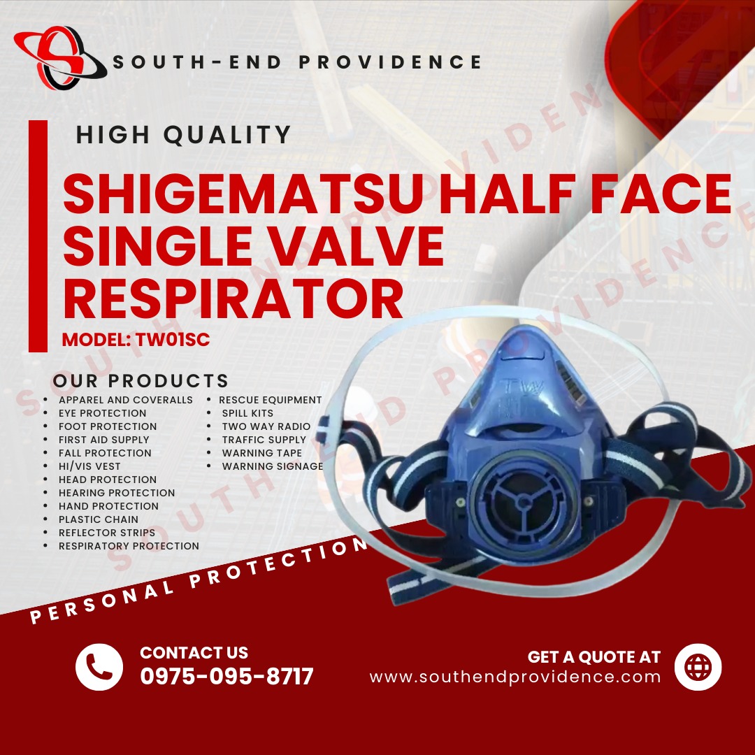 SHIGEMATSU Half Face Single Valve Respirator TW01SC, Commercial & Industrial, Industrial ...