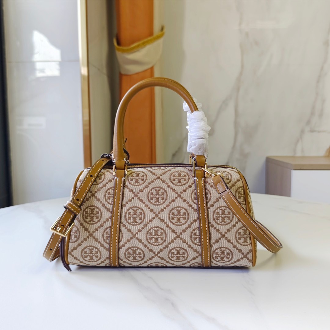 Tory Burch Monogram Boston Bag, Women's Fashion, Bags & Wallets, Cross ...