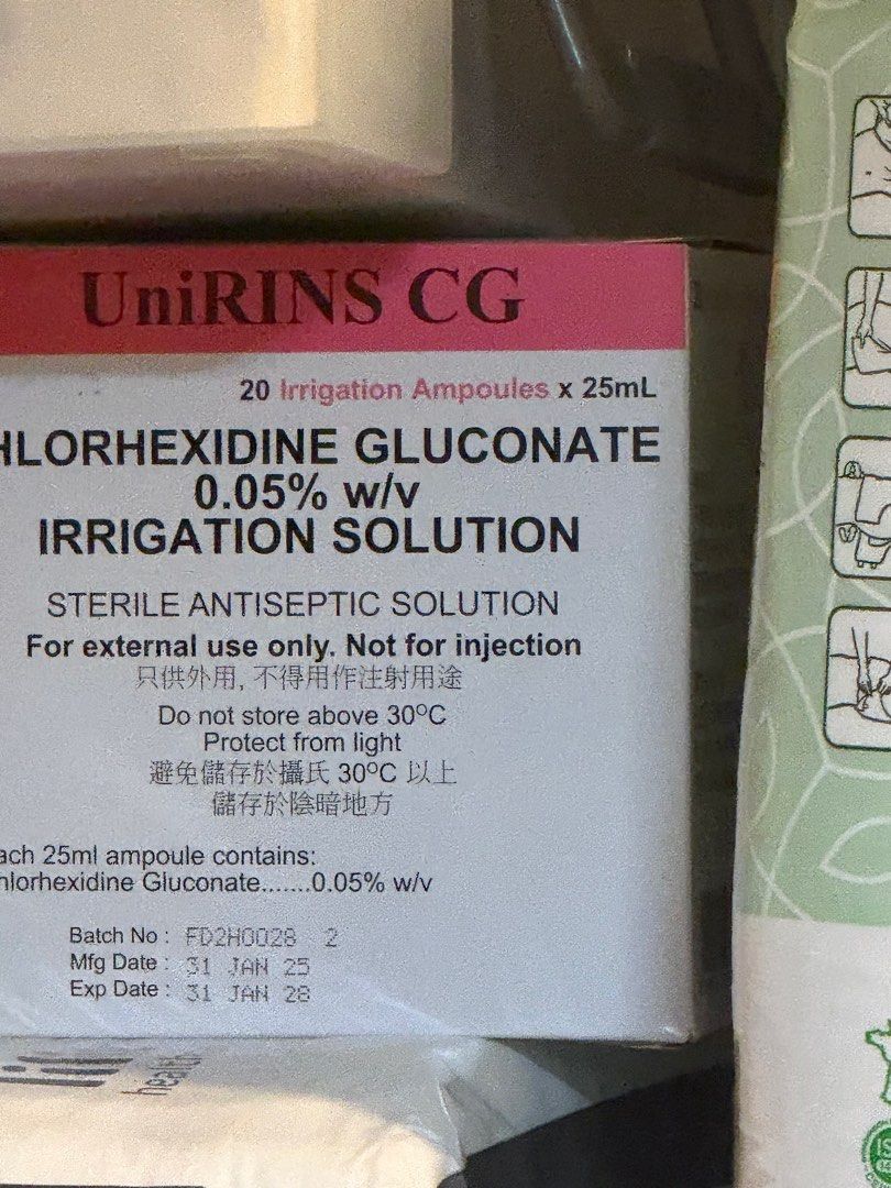 UNIRINS Chlorhexidine Gluconate 0.05% W/V Irrigation Solution, 25ml ...