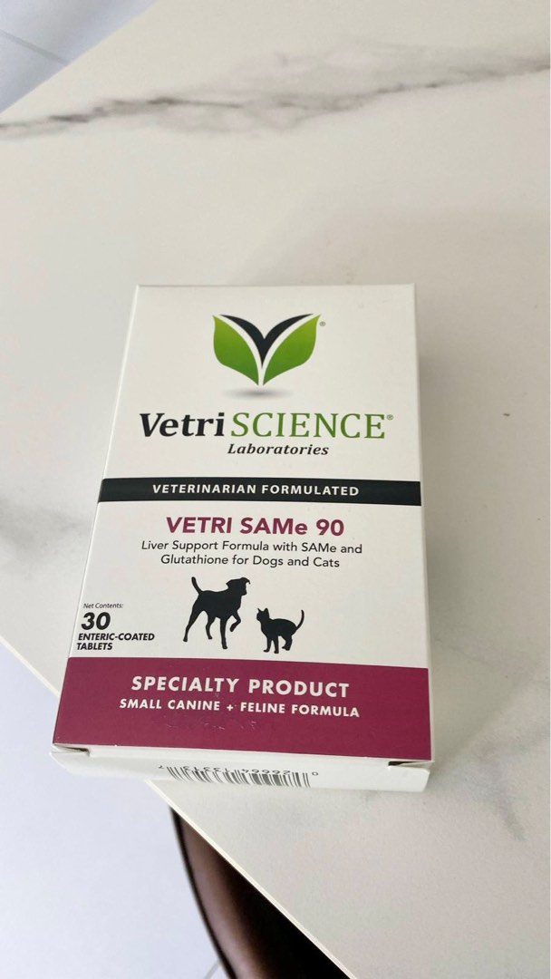 Vetri Science Vetri SAMe 90mg Liver Supplement 肝臟補充劑 保健品 貓狗適用, 寵物用品, 寵物 ...