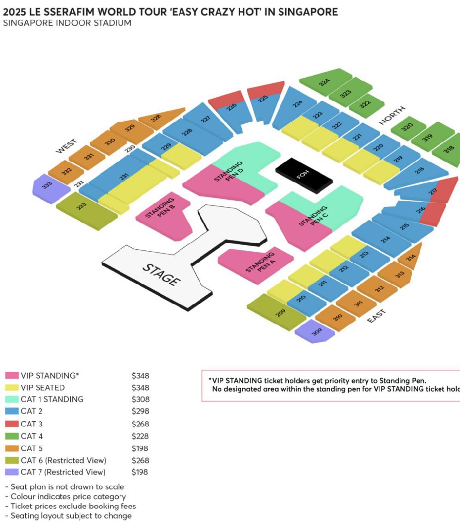 WTS/LFB LE SSERAFIM WORLD TOUR 'EASY CRAZY HOT' - SINGAPORE Cat 5 ...