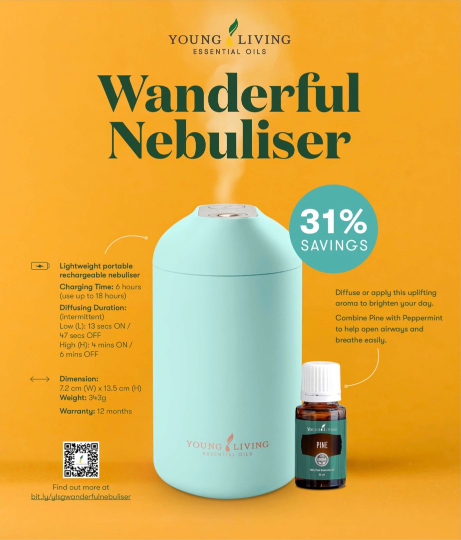 Young Living Wanderful Nebuliser, Furniture & Home Living, Home Fragrance on Carousell