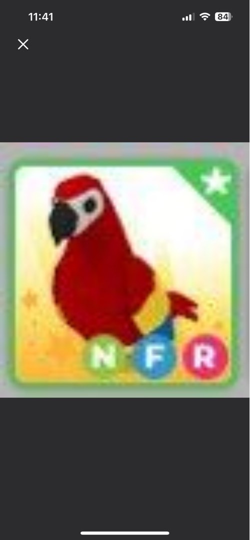 Adopt me Parrot NFR, Video Gaming, Gaming Accessories, In-Game Products ...