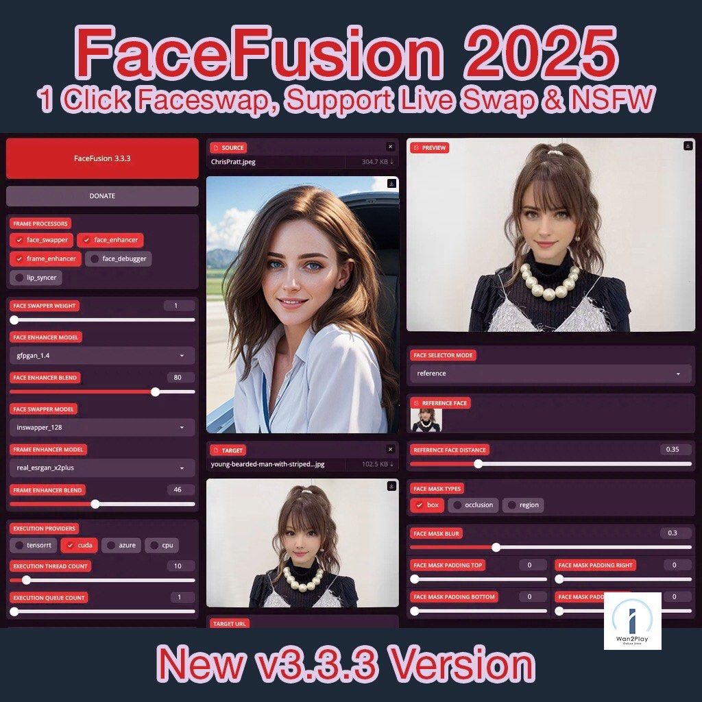 Ai Faceswap 2025 Software Facefusion Webui Plug & Use PC Full Set | Deepfake | Facetune ...