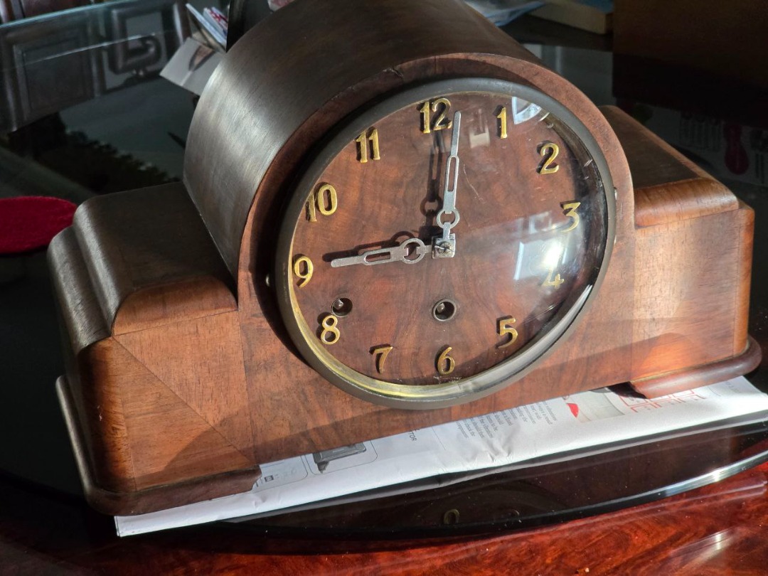 Antique Perivale Napoleon Hat table top / Mantel Chime Clock (working ...