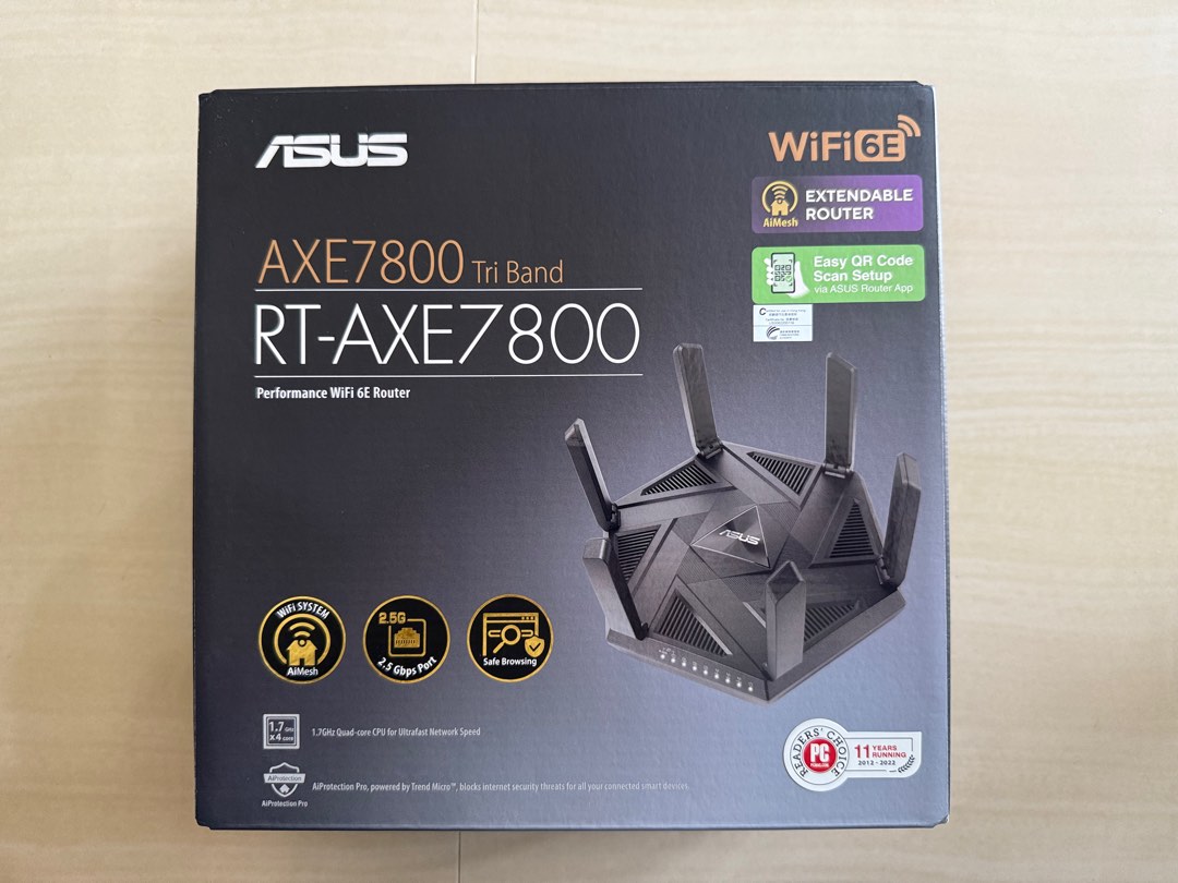 ASUS AXE7800 TRIBAND RT-AXE7800 PERFORMANCE WiFi 6E ROUTER, Computers ...
