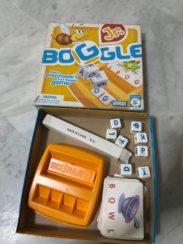 Boggle jr. Preschooler's first boggle game, Hobbies & Toys, Toys & Games on Carousell