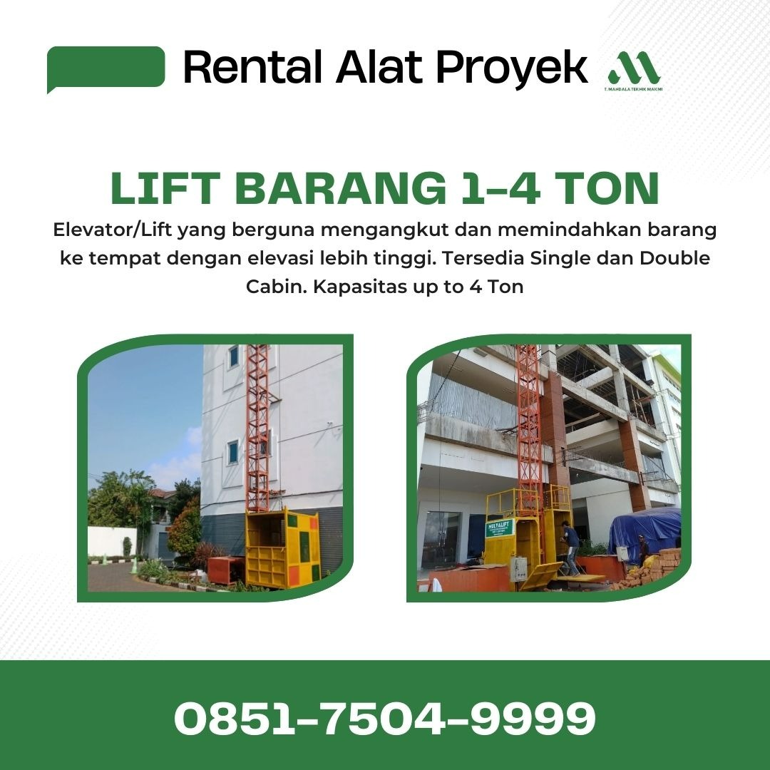 Cargo Lift, Lift Proyek, Lift Material, Lift Barang Tabalong | Sewa ...