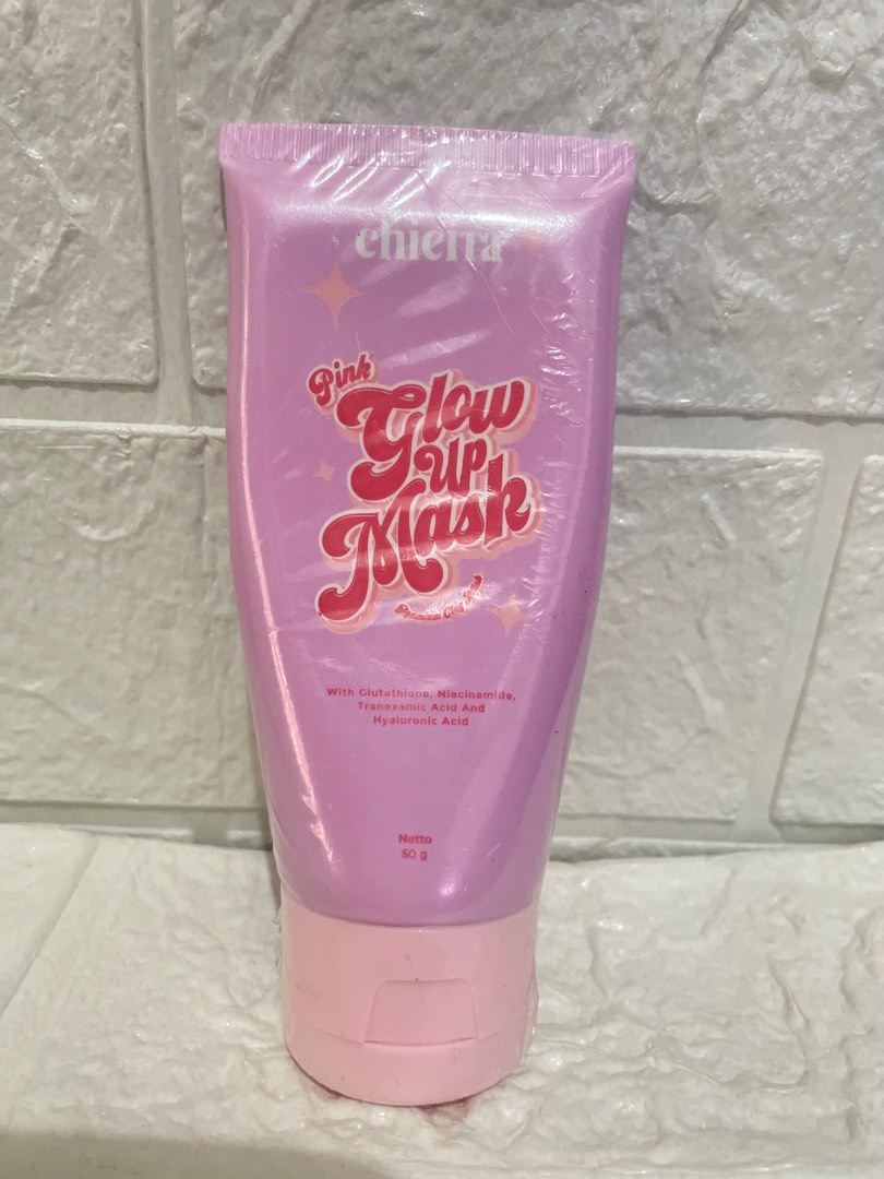 chierra pink glow up mask premium clay, Kesehatan & Kecantikan, Kulit ...