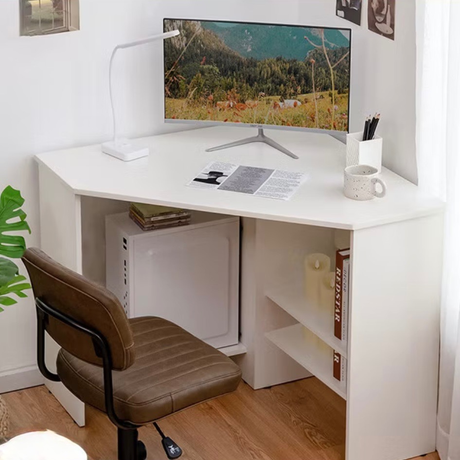 Corner Computer Desk | Compact Study Desk | L-Shaped Home Office Table ...