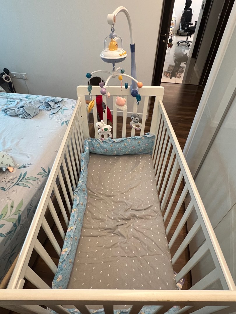 Cot + bed bumper + beddings cover, Babies & Kids, Baby Nursery & Kids ...