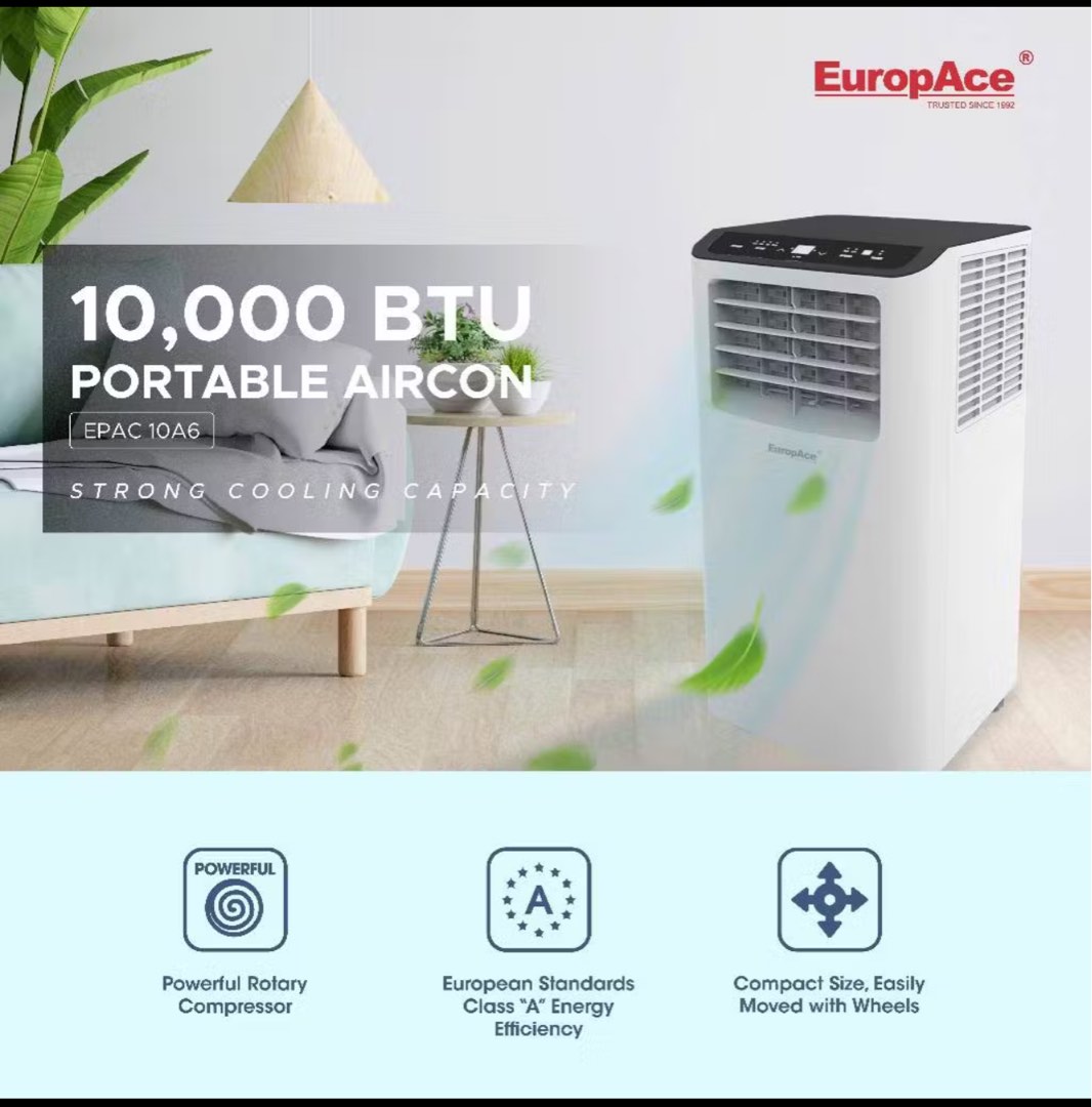Europace 10k BTU Portable aircon, TV & Home Appliances, Portable Air ...